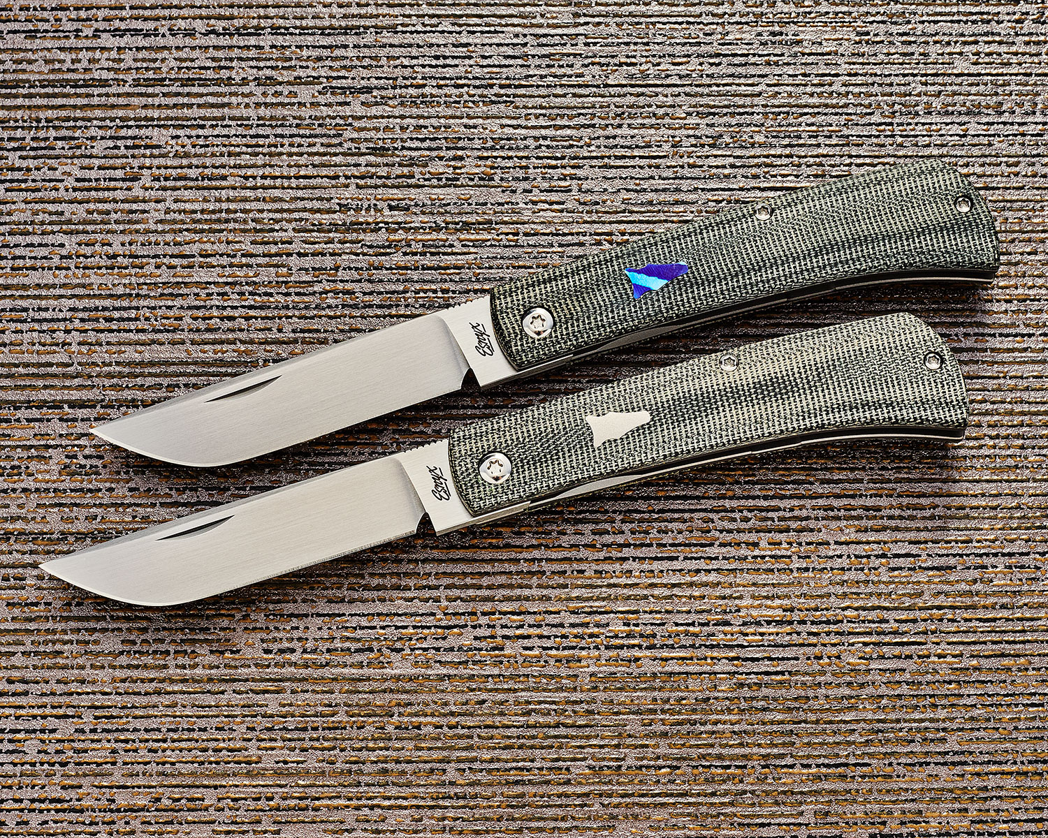 Esnyx Knives Silver Line Workhorse Liner Lock Front Flipper Knife 3.16 ...