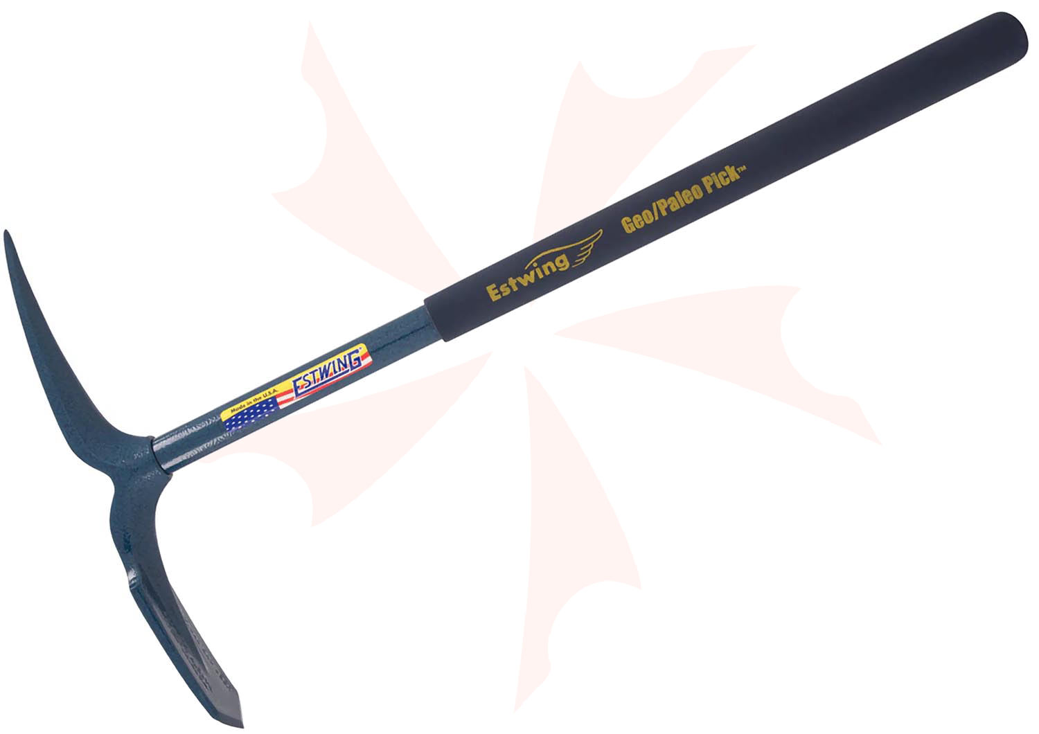 Estwing Geo/Paleo Pick, 25.5" Overall. Blue Powder Coat, Blue Rubber ...