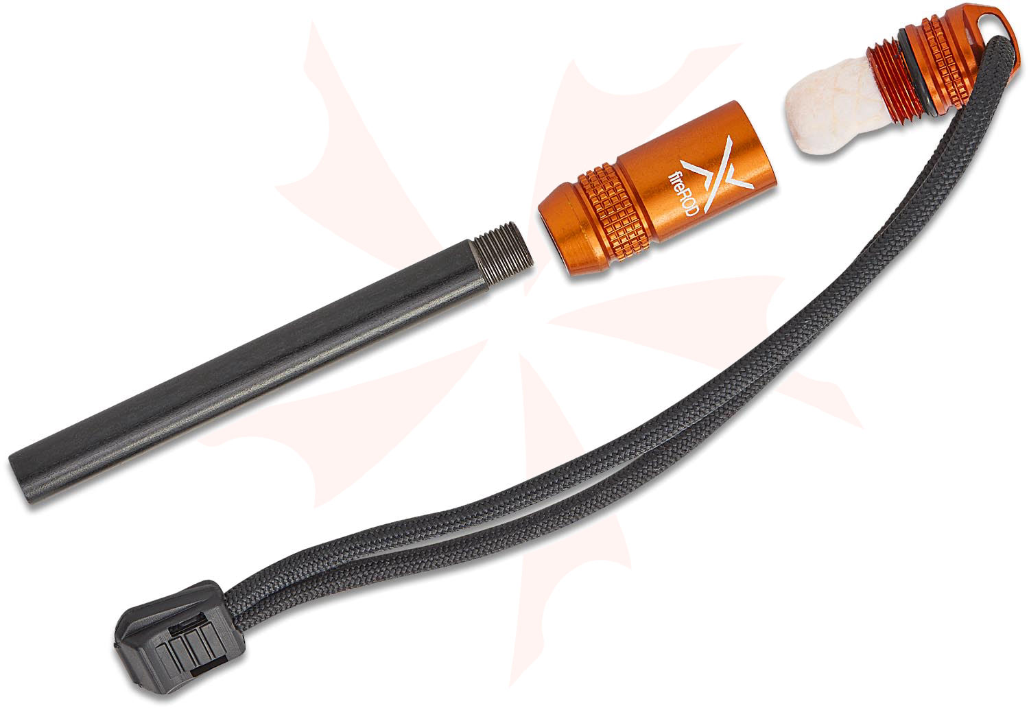 Exotac 2005 fireROD V2 Ultra-Portable Fire Starter, Blaze Orange ...