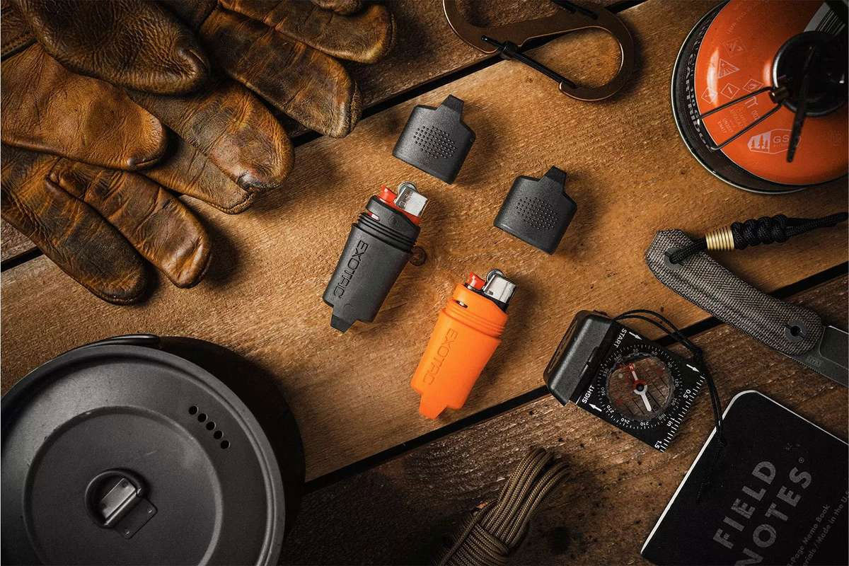 Exotac 5105 fireSLEEVE mini Lighter Case, Orange - KnifeCenter - 005105-ORG