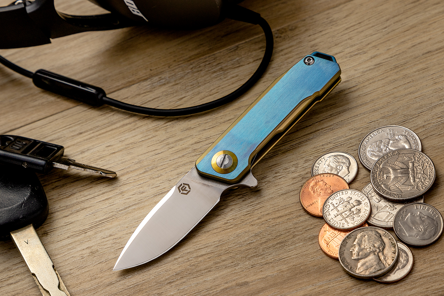 Factor Equipment FB001 BIT Flipper Knife 1.85" S35VN Satin Blade, Blue ...