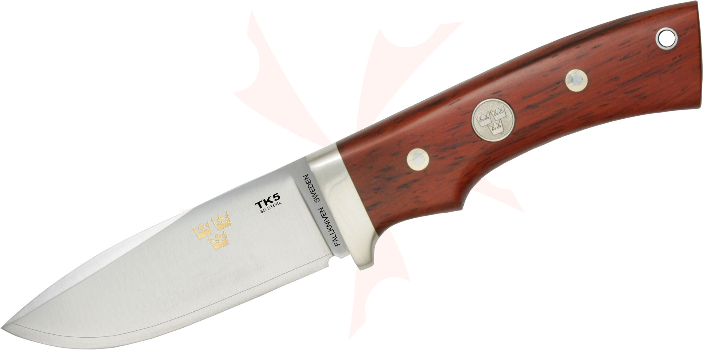 Fallkniven TK5 Tre Kronor de Luxe Hunter Fixed 3.15" 3G Satin Blade ...