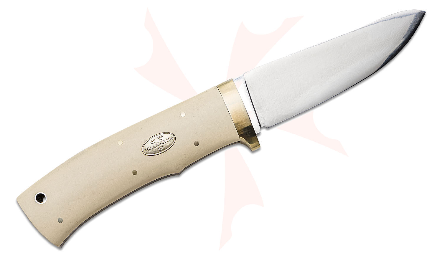 Fallkniven HK9 Hunter's Knife 3.5" Cowry X Damascus Clip Point Blade ...