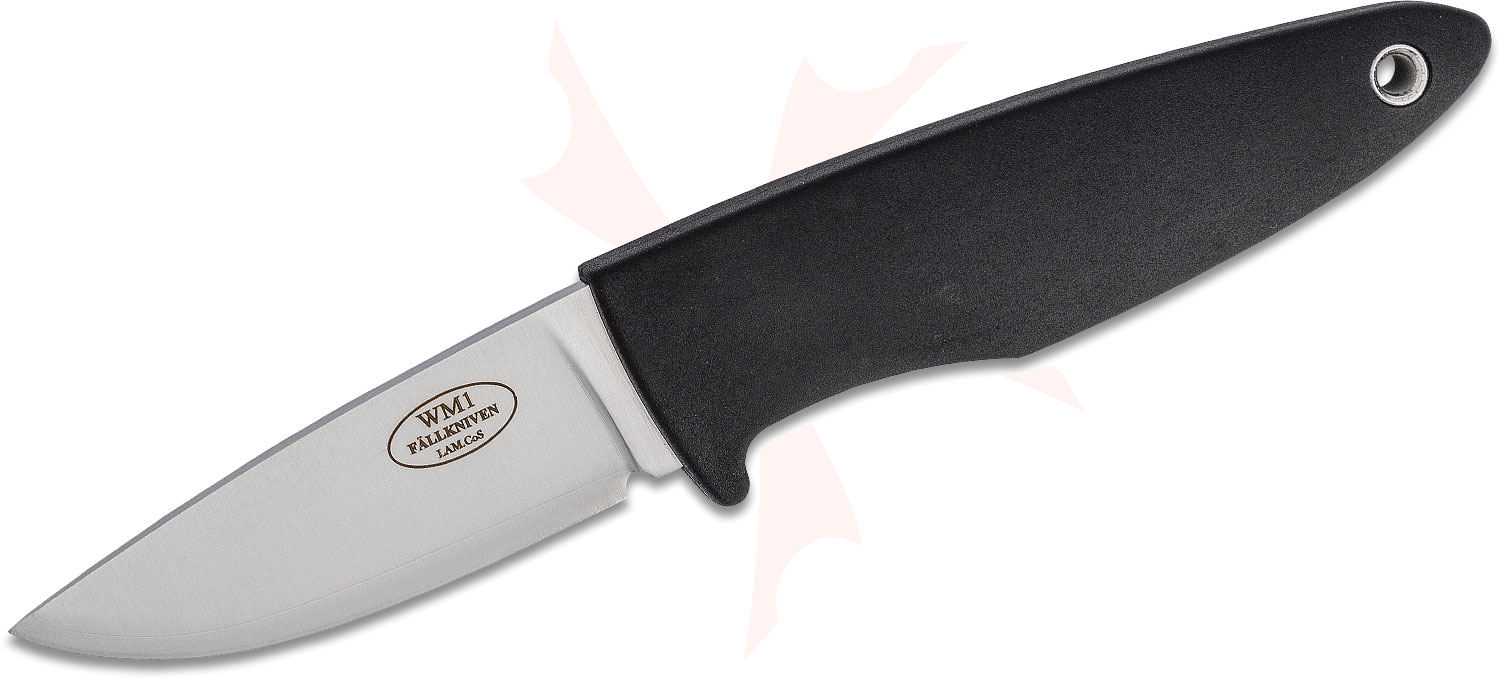 Fallkniven WM1 Sporting Knife 2.8" Laminated CoS Satin Blade, Black ...