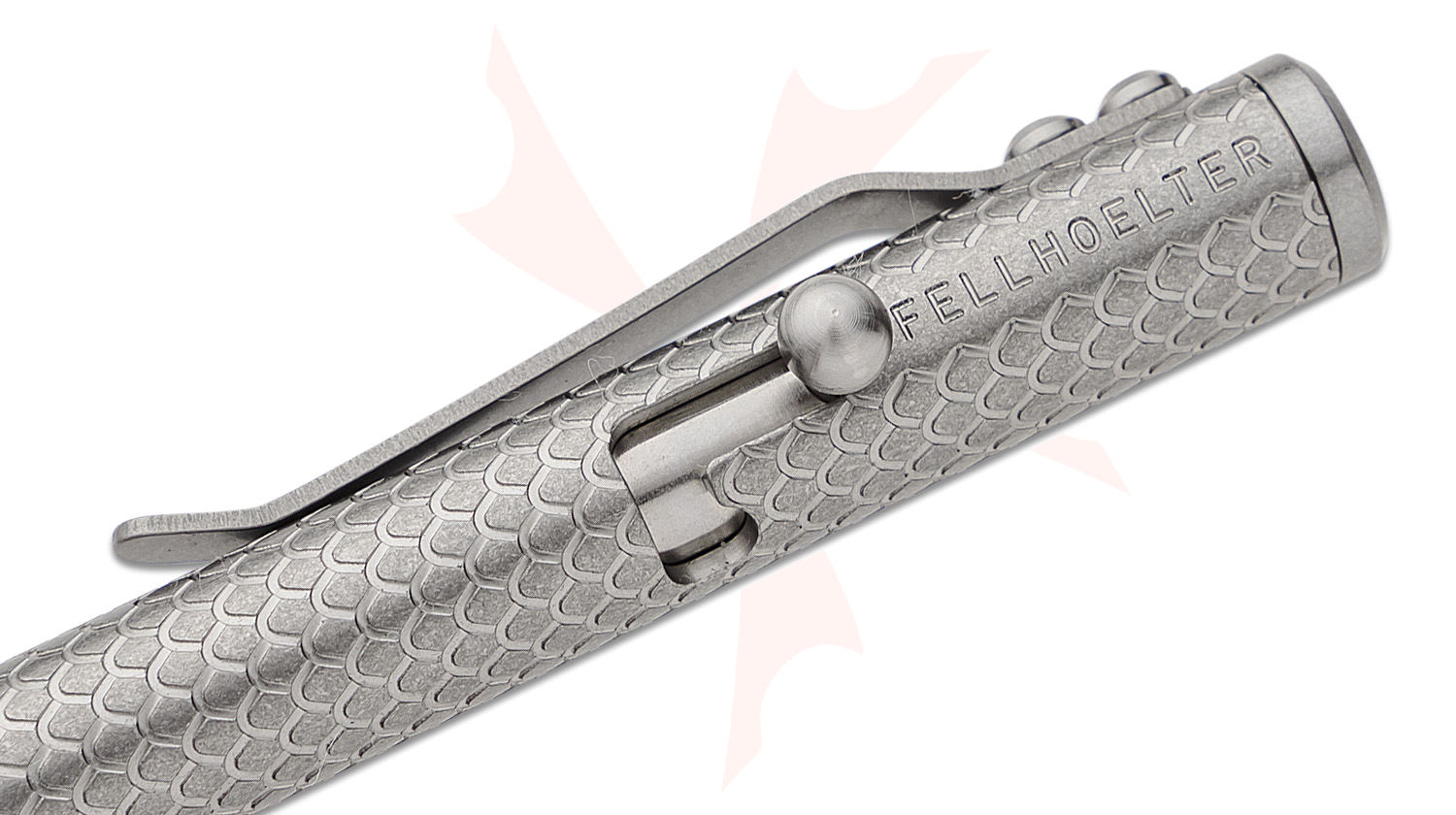 Brian Fellhoelter Custom TiBolt Baby Dragon Scale Engraved Titanium Pen, 5.5" Overall ...