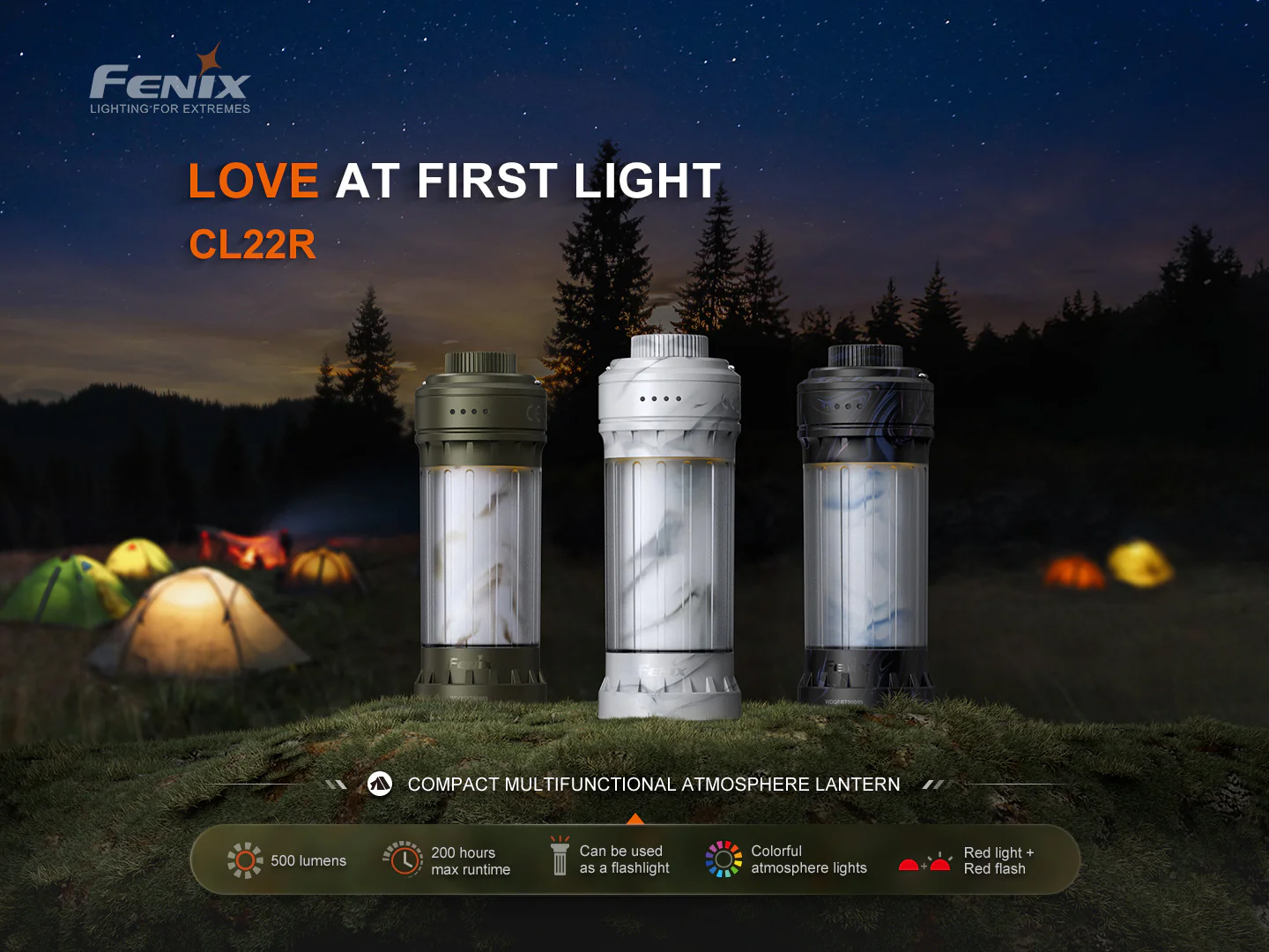 Fenix CL22R Compact Multifunctional Rechargeable LED Lantern, Wild ...