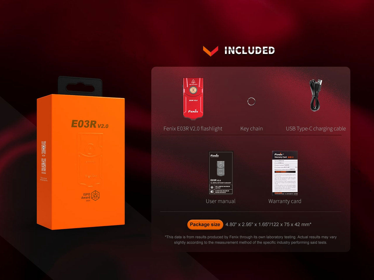 Fenix E03R V2.0 Limited Edition All Metal Mini LED Keychain Flashlight ...