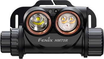 Fenix HM75R Rechargeable LED Dual Power Source Headlamp, Black, 1600 ...