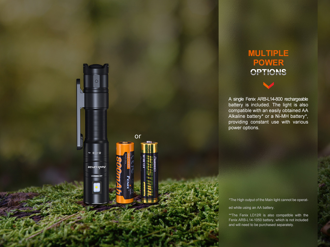 Fenix LD12R Rechargeable LED Flashlight, Black, 600 Max Lumens ...