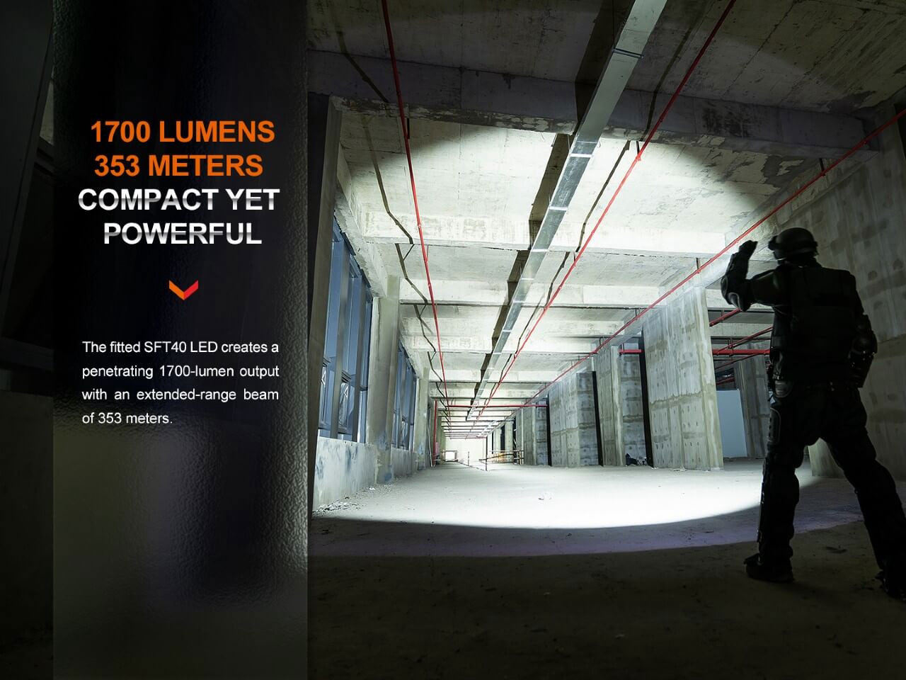 Fenix PD35 Compact Rechargeable LED Tactical Flashlight, Black, 1700 ...