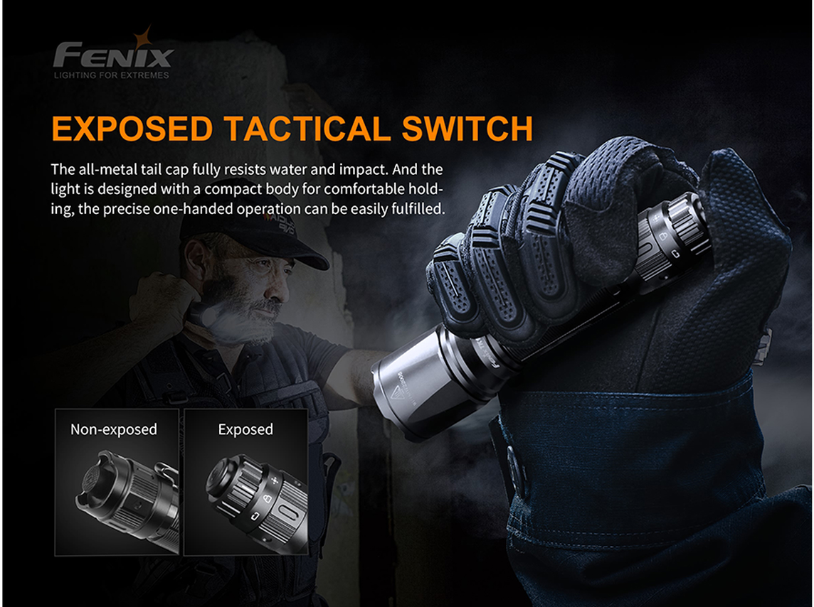 Fenix TK11TAC Tactical Rechargeable LED Flashlight, Black, 1600 Max ...