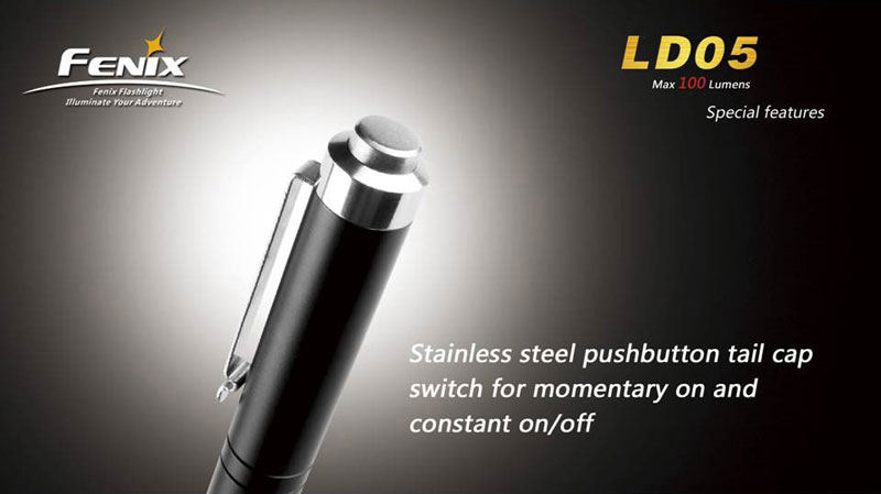 Fenix LD05 High Performance LED Pen Light, 100 Max Lumens - KnifeCenter ...