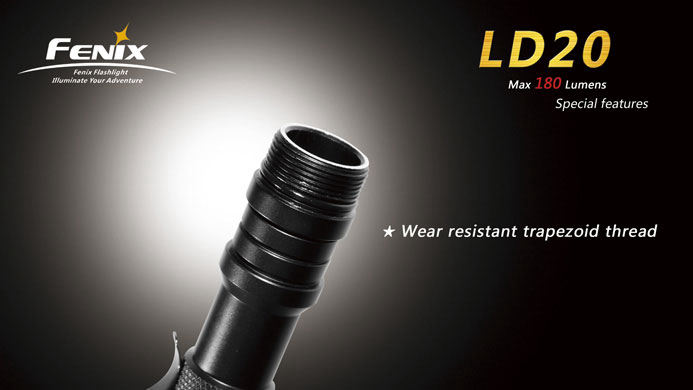 Fenix LD20 (Q5) Variable Output LED Flashlight, 180 Max Lumens ...