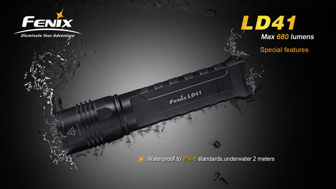 Fenix LD41 LED Flashlight, Black, 680 Max Lumens - KnifeCenter ...