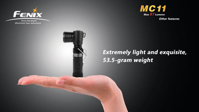 Fenix MC11 Angle Light LED Flashlight, Black, 87 Max Lumens ...