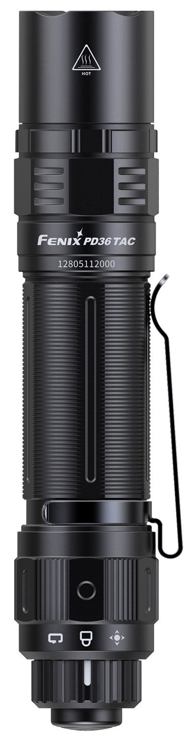 Fenix PD36 TAC USB Type-C Rechargeable LED Flashlight, Black, 3000 Max ...