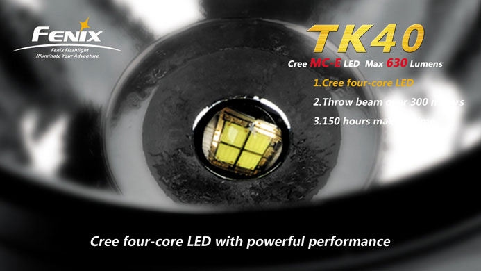 Fenix TK40 Variable Output Tactical LED Flashlight, 630 Max Lumens ...