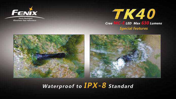 Fenix TK40 Variable Output Tactical LED Flashlight, 630 Max Lumens ...
