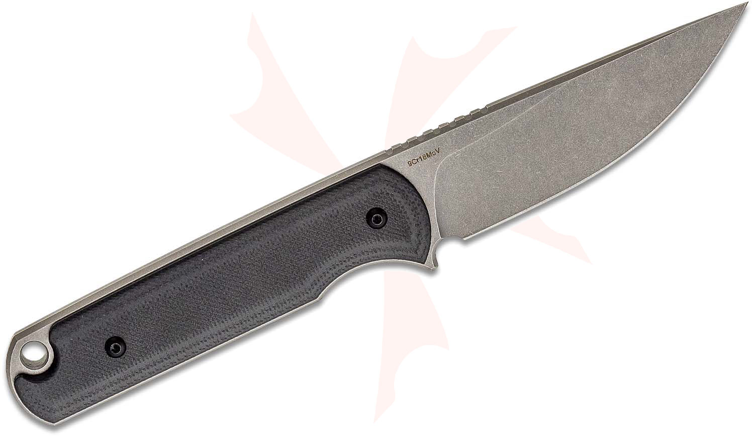 Ferrum Forge Lackey Fixed Blade Knife 2.875" 9Cr18MoV Dark Stonewashed ...