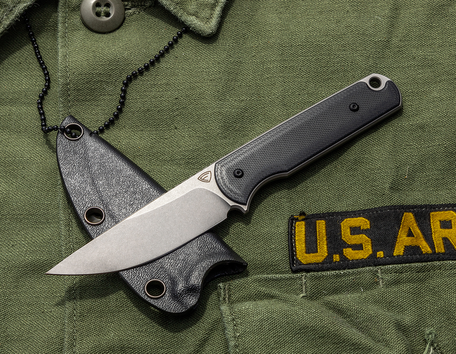 Ferrum Forge Lackey Fixed Blade Knife 2.875" 9Cr18MoV Dark Stonewashed ...