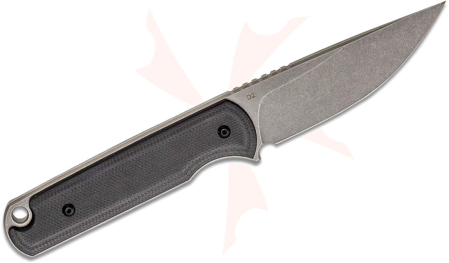 Ferrum Forge Lackey Fixed Blade Knife 2.875" D2 Dark Stonewashed Drop ...