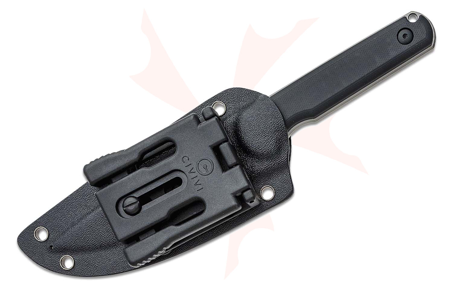 Ferrum Forge Lackey XL Fixed Blade Knife 4.5" 9Cr18MoV Stonewashed Drop ...