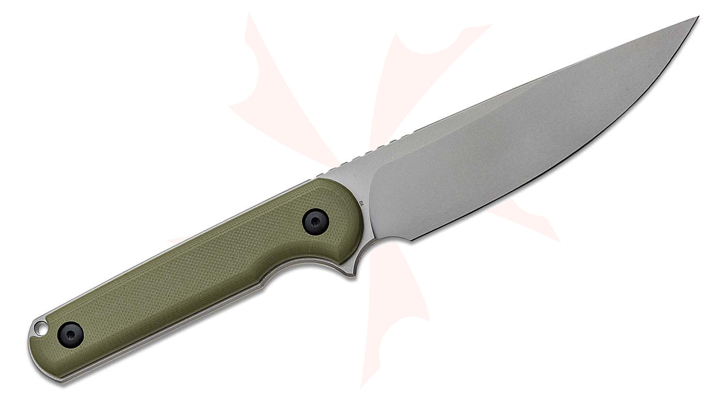 Ferrum Forge Lackey XL Fixed Blade Knife 4.5" D2 Stonewashed Drop Point ...