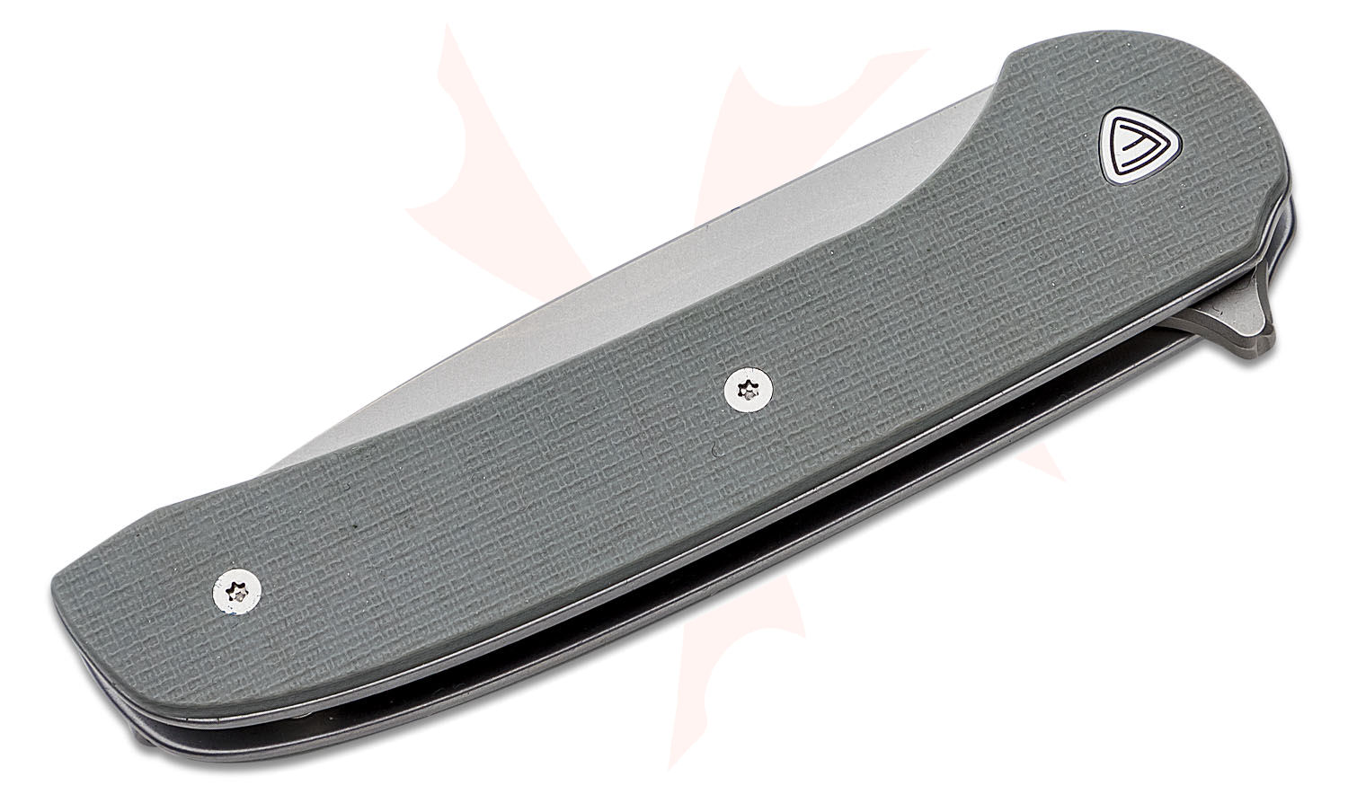 Ferrum Forge Gent 2.0 Flipper 2.9" Stonewashed Drop Point Blade, Gray ...
