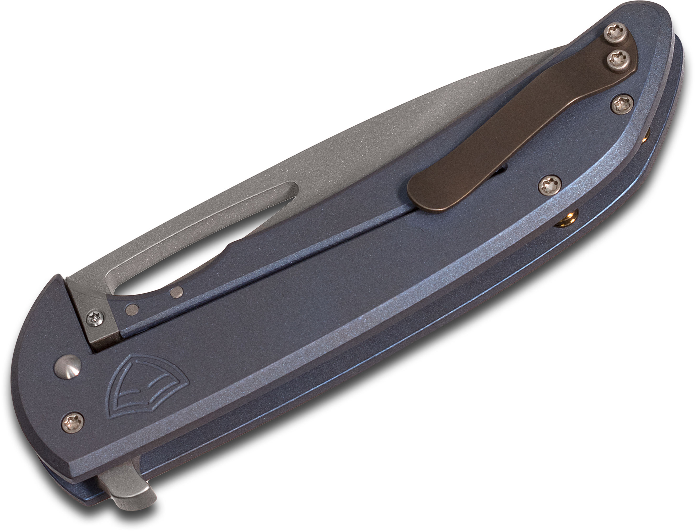 Ferrum Forge Archbishop Flipper 3.56" 20CV Plain Blade, Blue Chevron ...