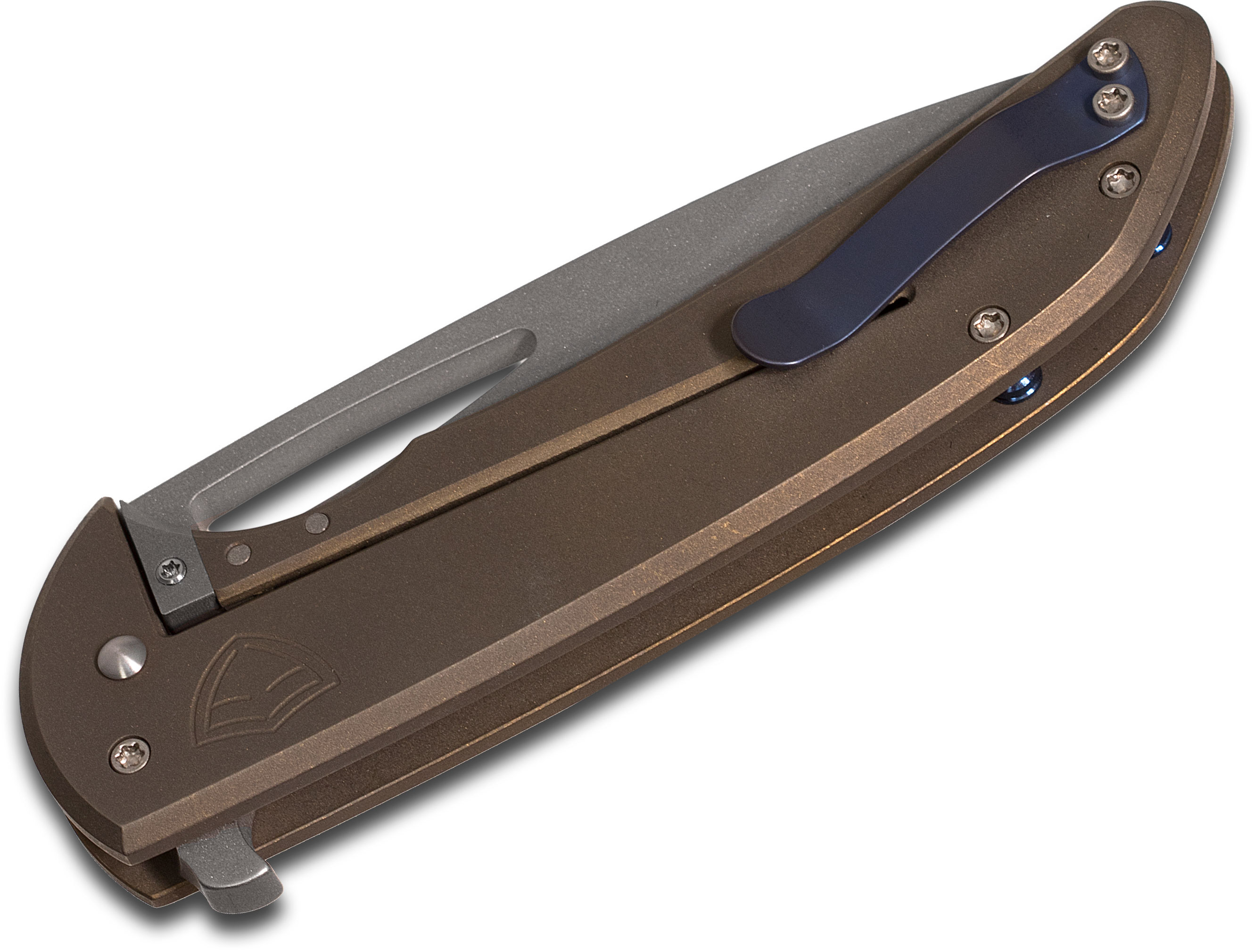 Ferrum Forge Archbishop Flipper 3.56" 20CV Plain Blade, Bronze Grooved ...