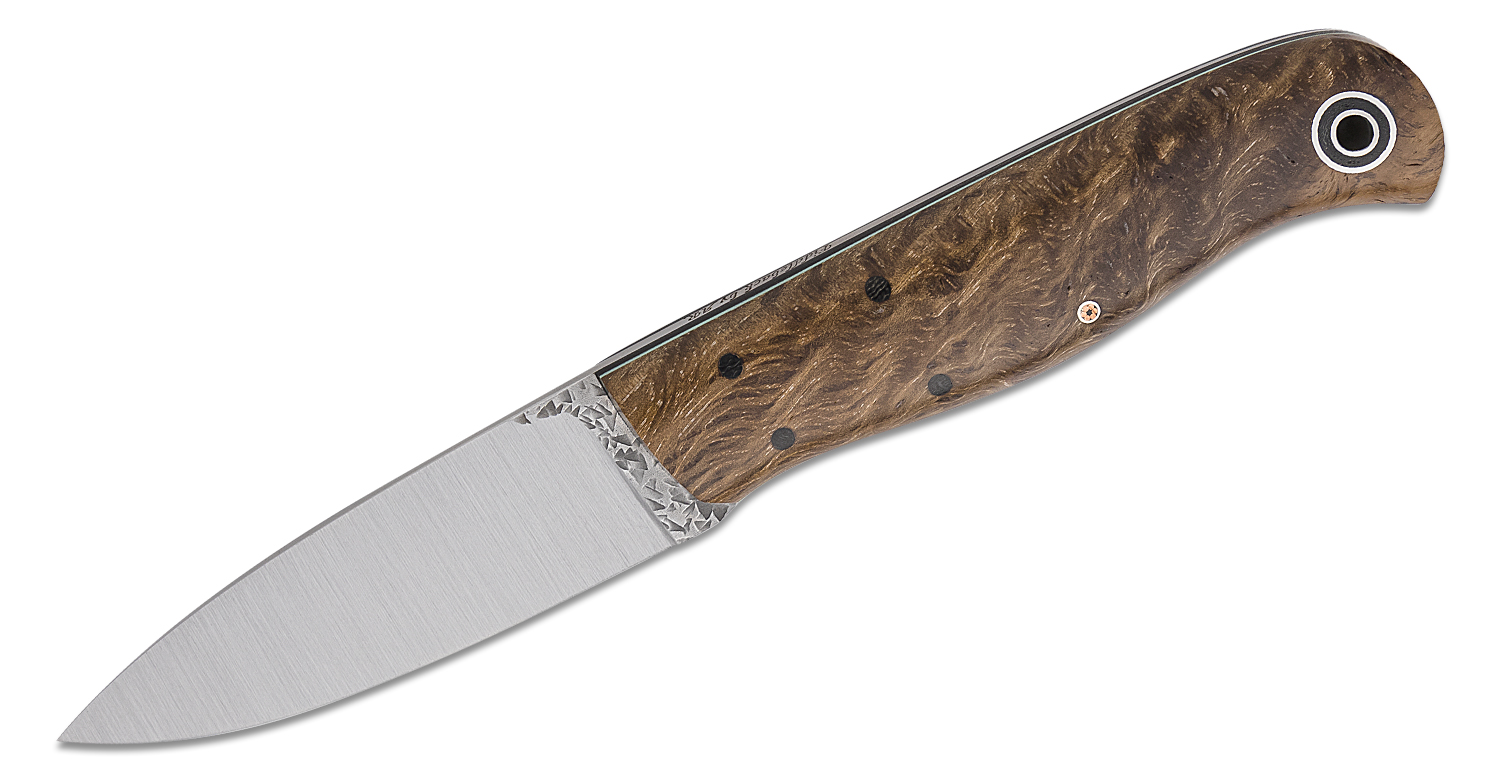 Fiddleback Forge Custom KE Bushie 3.75" 8670 Tapered Tang Fixed Blade ...