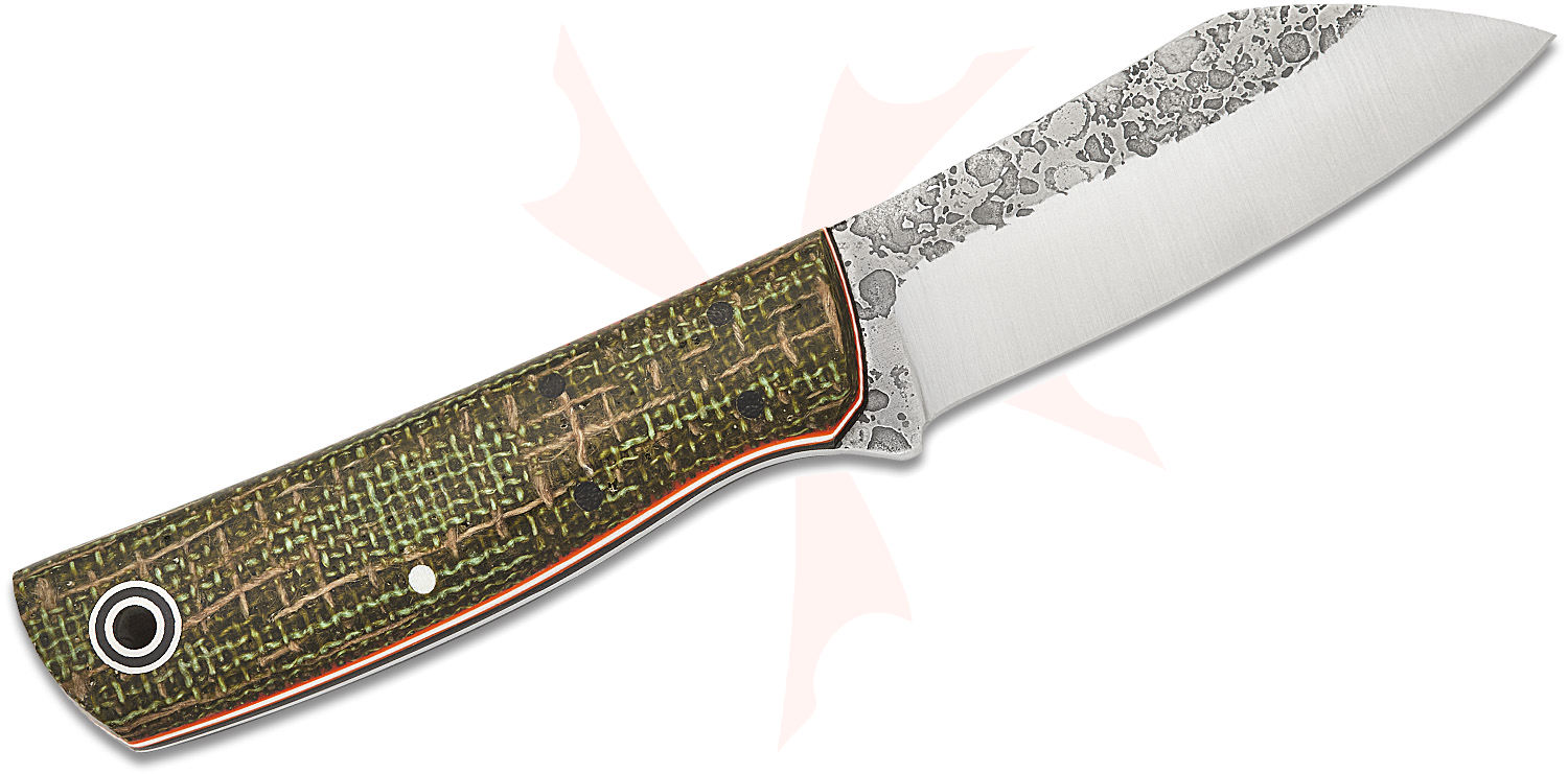 Fiddleback Forge Custom Shogun Tapered Tang Fixed Blade Knife 3.63" A2 ...