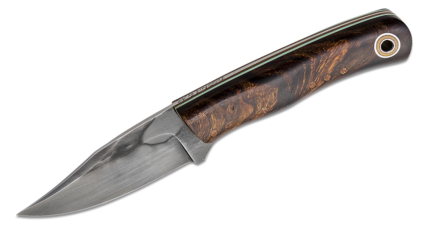 Fiddleback Forge Custom Warthog 3.25" W2 Tapered Tang Fixed Blade Knife ...