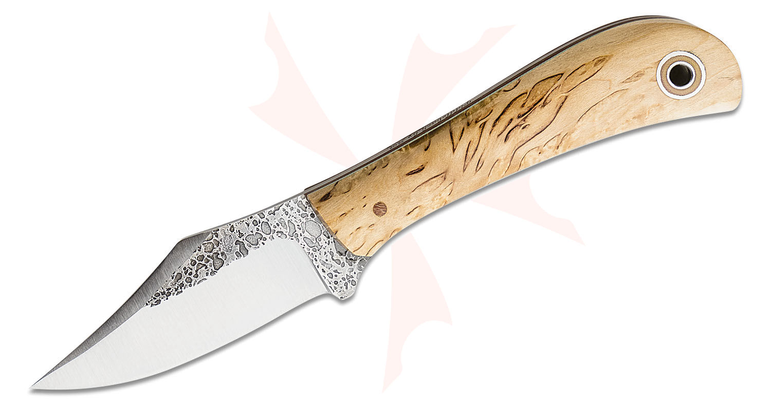 Fiddleback Forge Custom Lonestar EDC Fixed Blade Knife 3.125" A2 ...