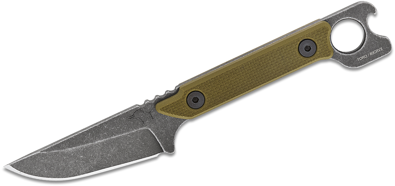 Filo Bladeworks Toro EDC Fixed Blade Knife 2.75" 80CrV2 Parkerized ...