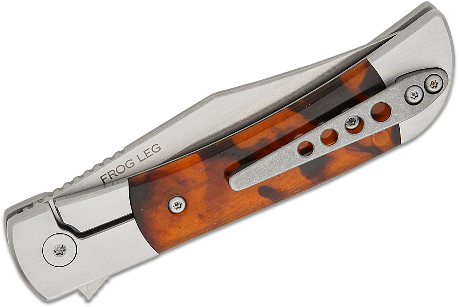 Finch Knife Company Frog Leg Flipper Knife 3.1" 154CM Two-Tone Clip ...