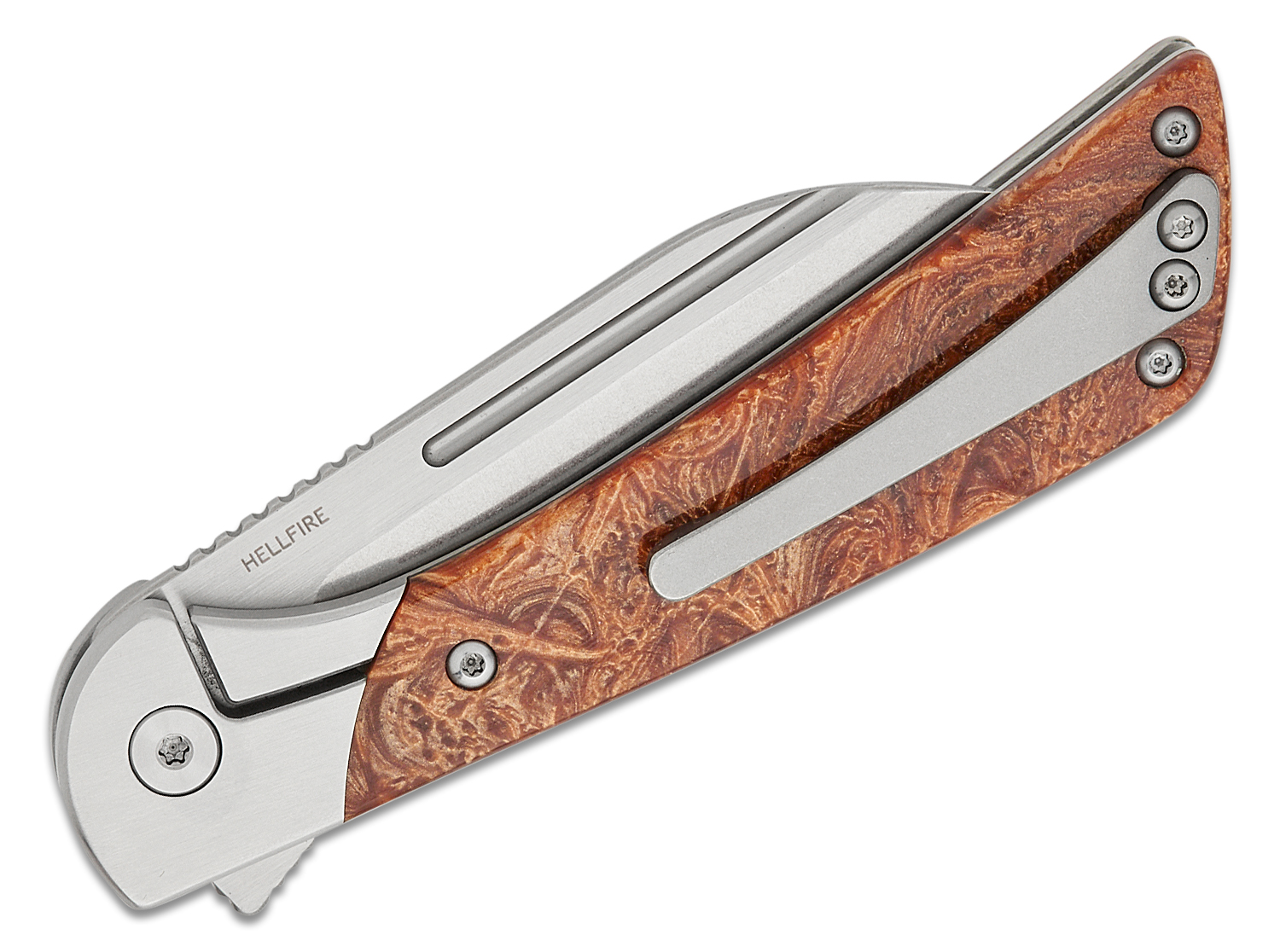 Finch Knife Company HELLFIRE Inferno Flipper Knife 3" 154CM Satin ...