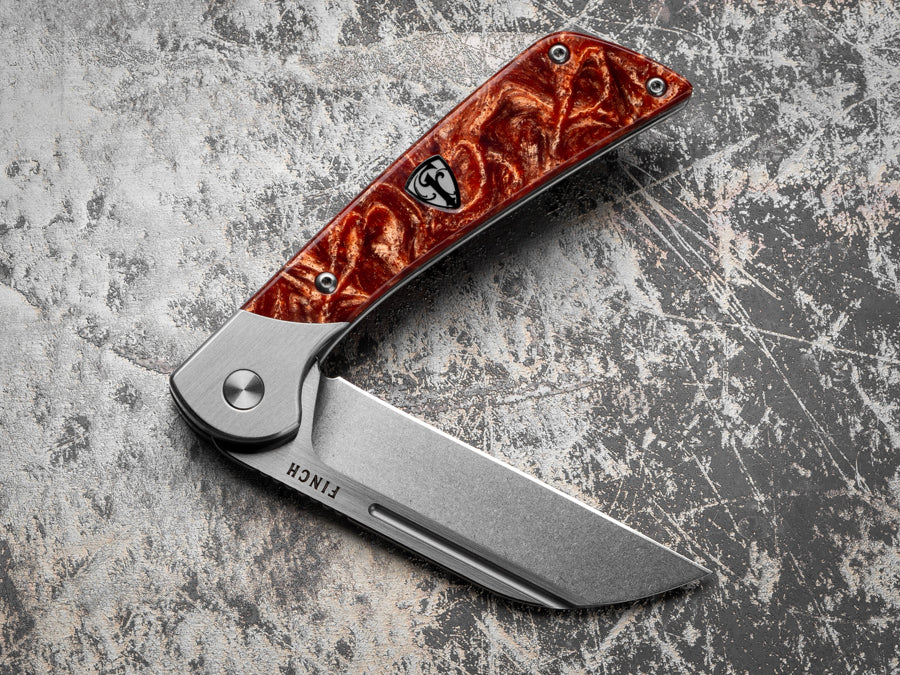 Finch Knife Company HELLFIRE Inferno Flipper Knife 3" 154CM Satin ...