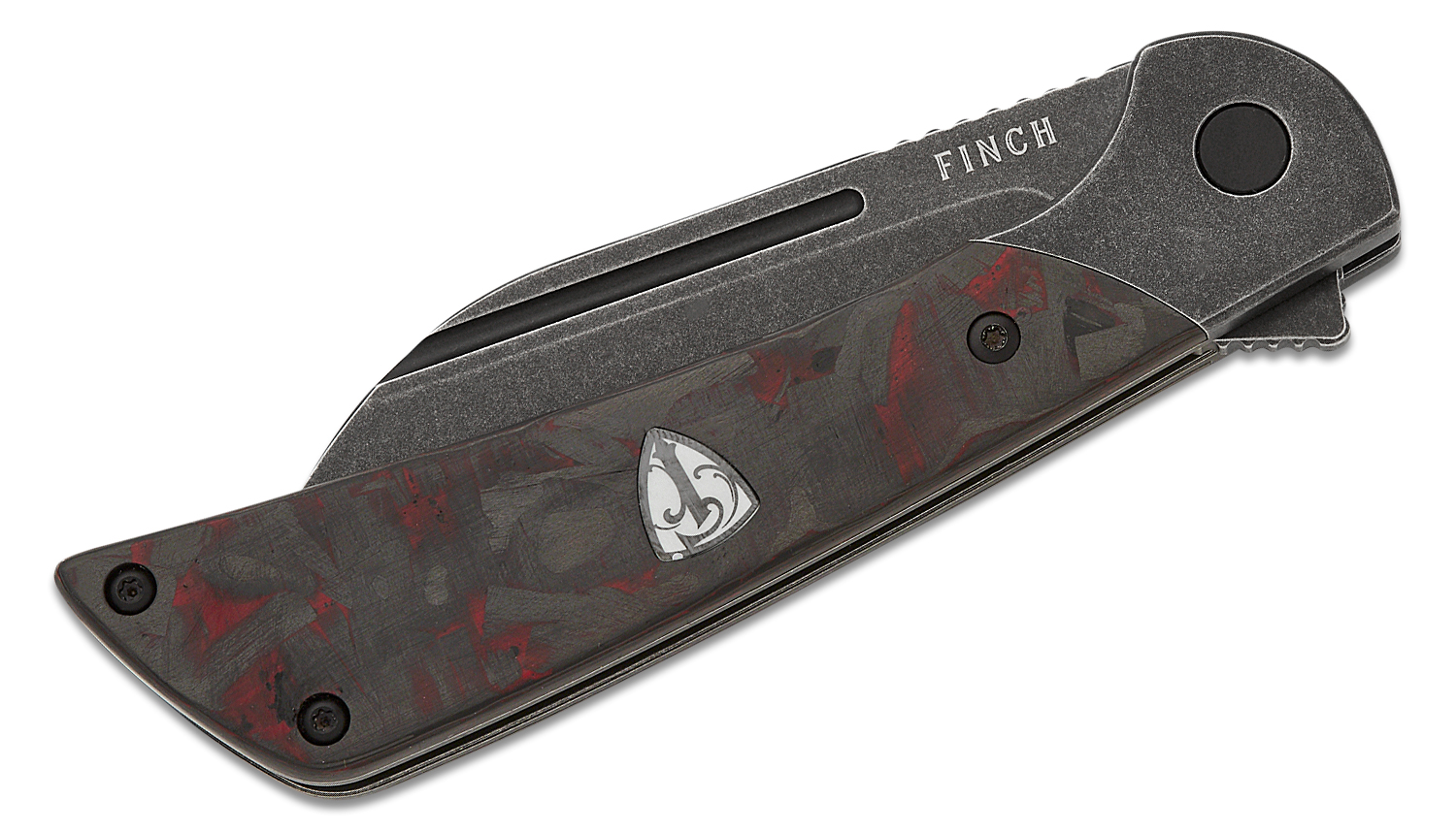 Finch Knife Company HELLFIRE Sabotage Flipper Knife 3" 154CM Black ...