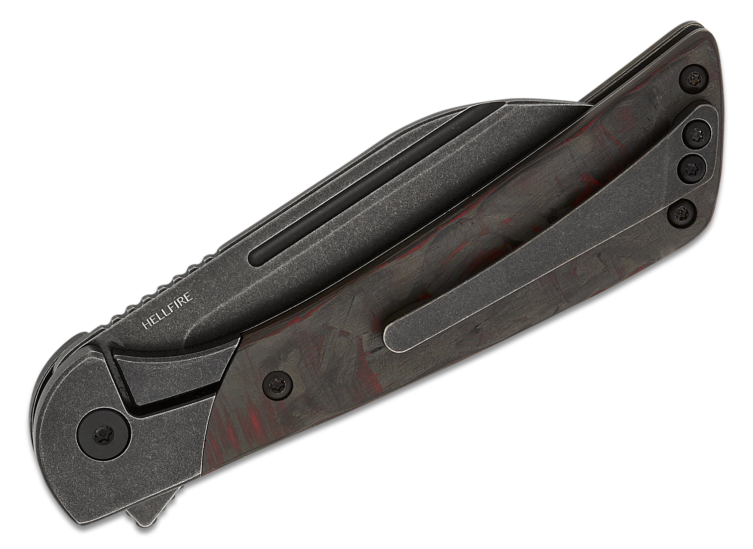 Finch Knife Company HELLFIRE Sabotage Flipper Knife 3" 154CM Black ...