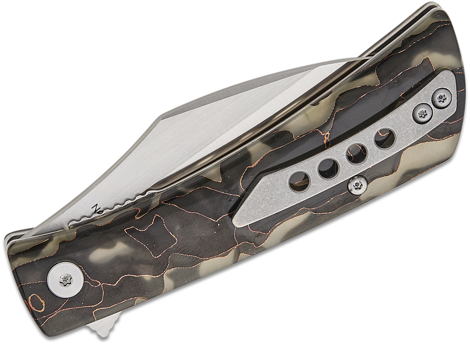 Finch Knife Company NOCTURNAL Liner Lock Flipper Knife 3" 14C28N Satin ...