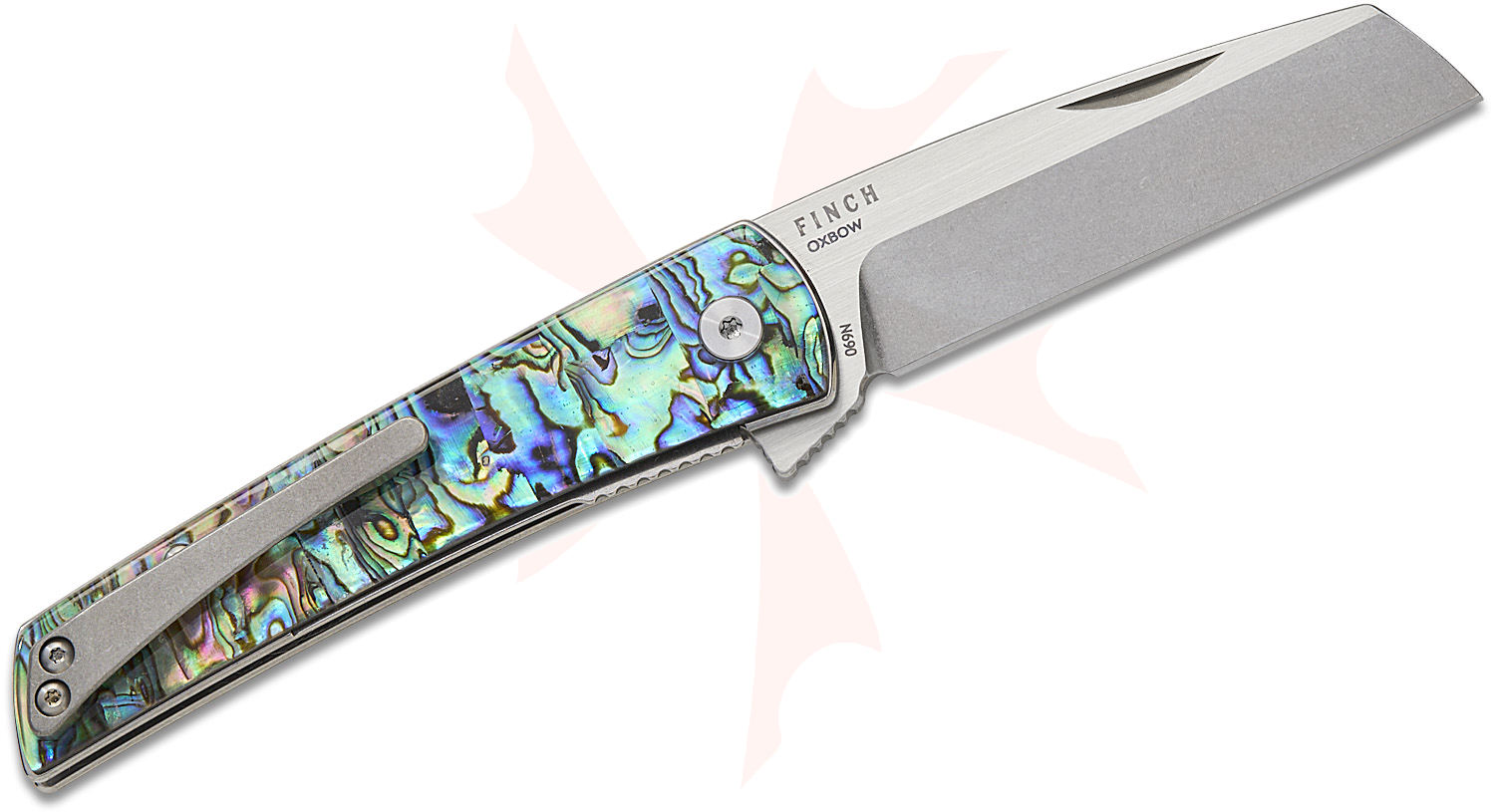 Finch Knife Company Oxbow Liner Lock Flipper Knife 3" N690 Two-Tone ...