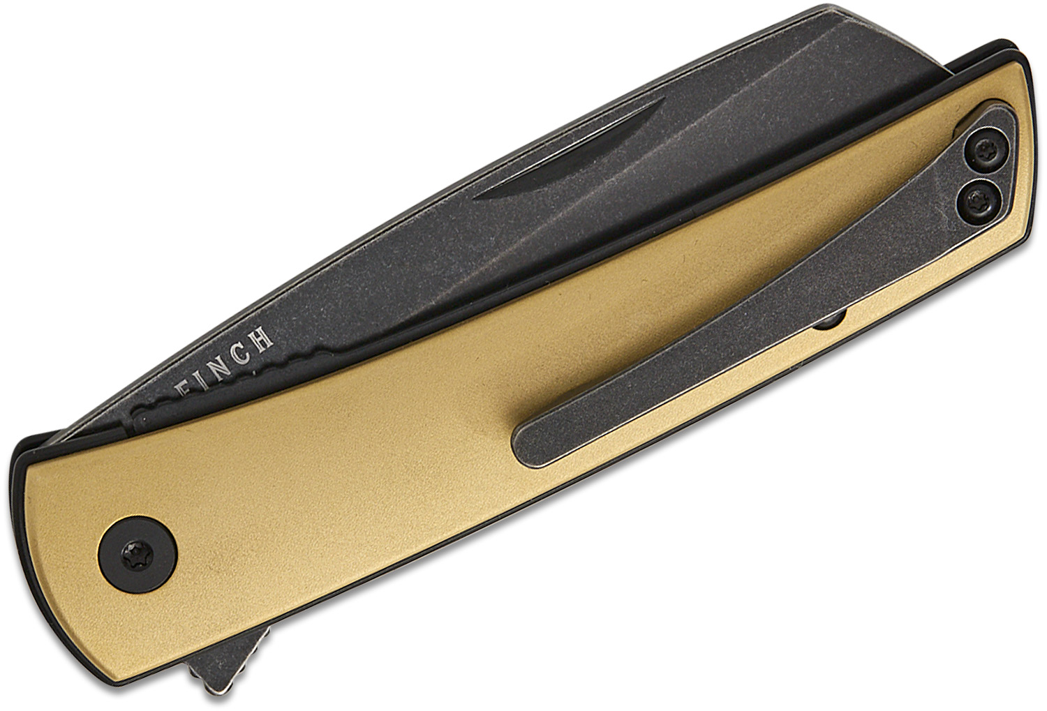 Finch Knife Company Oxbow Liner Lock Flipper Knife 3" N690 Black ...