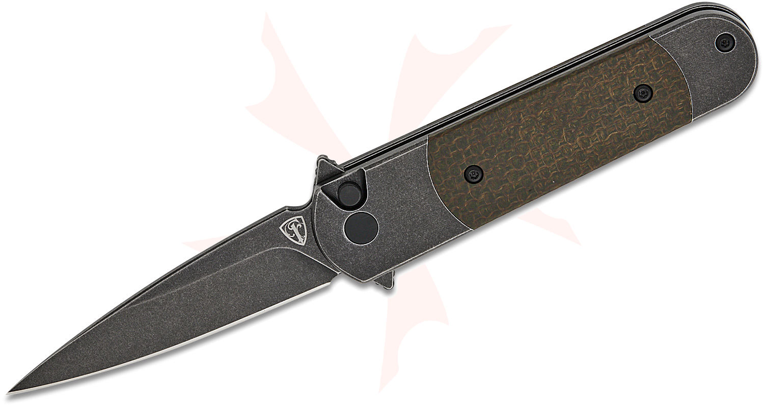 Finch Knife Company ROADRUNNER Gen 2 Button Lock Flipper Knife 3" 154CM ...