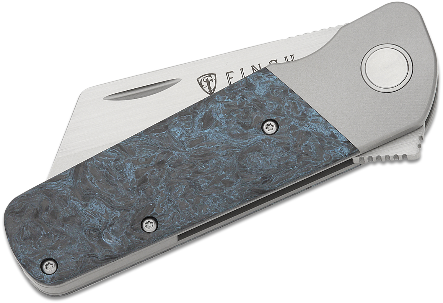 Finch Knife Company RUNTLY XL Abyss Flipper Knife 3.15" M390 Two-Tone ...