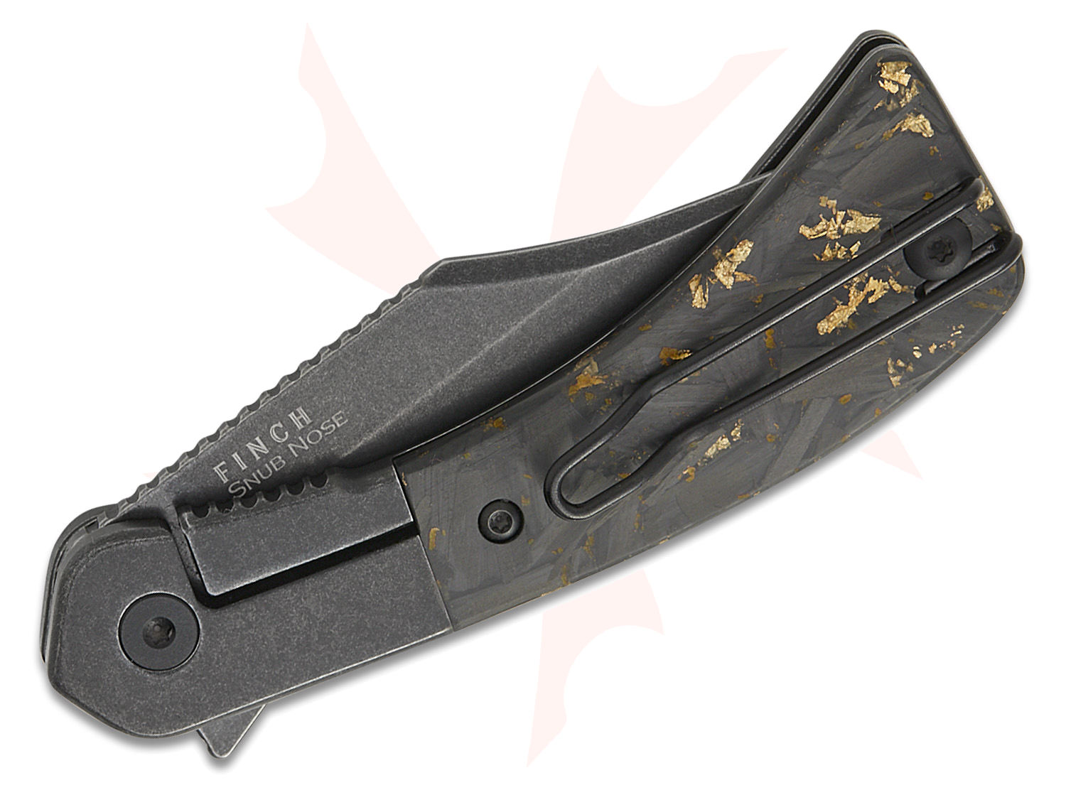 Finch Knife Company Snub Nose Bolster Lock Flipper Knife 2.75" 154CM ...