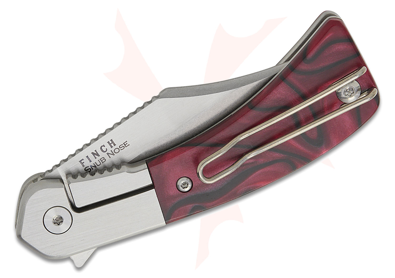 Finch Knife Company Snub Nose Bolster Lock Flipper Knife 2.75" 154CM ...