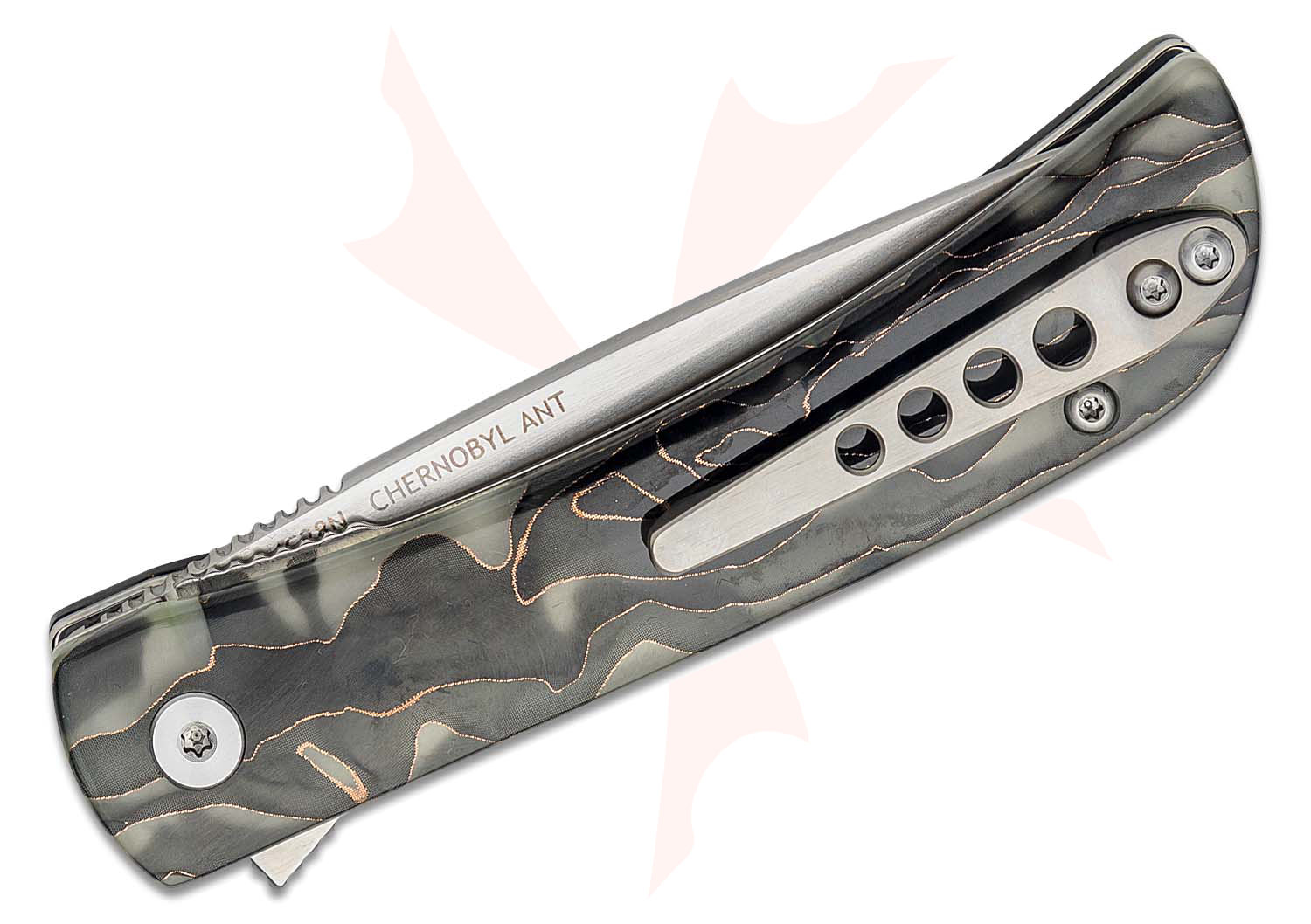 Finch Knife Company CHERNOBYL ANT Flipper Knife 3" 14C28N Drop Point ...