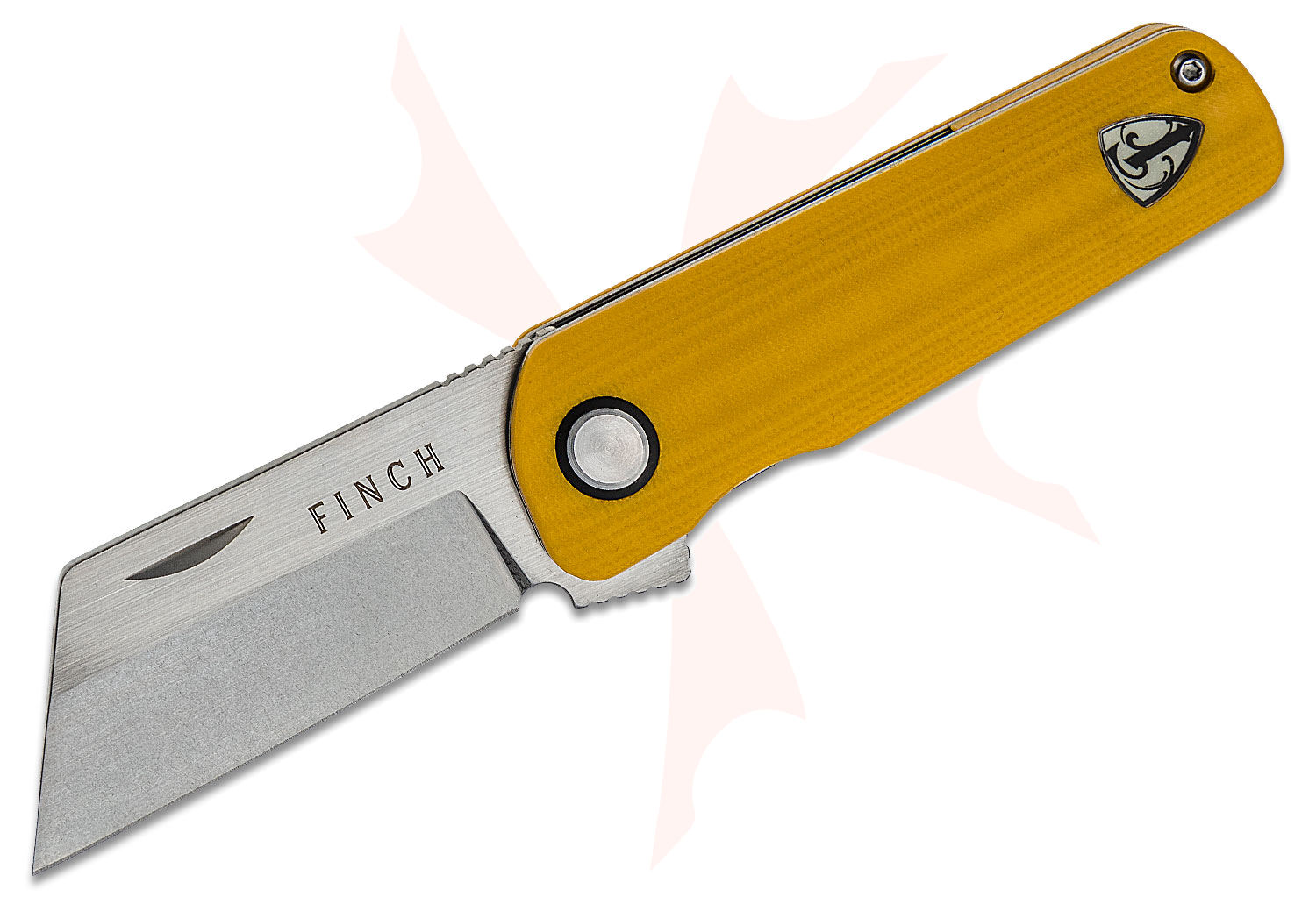 Finch Knife Company RUNTLY Yellow Belly Flipper Knife 2.375" 154CM Two ...