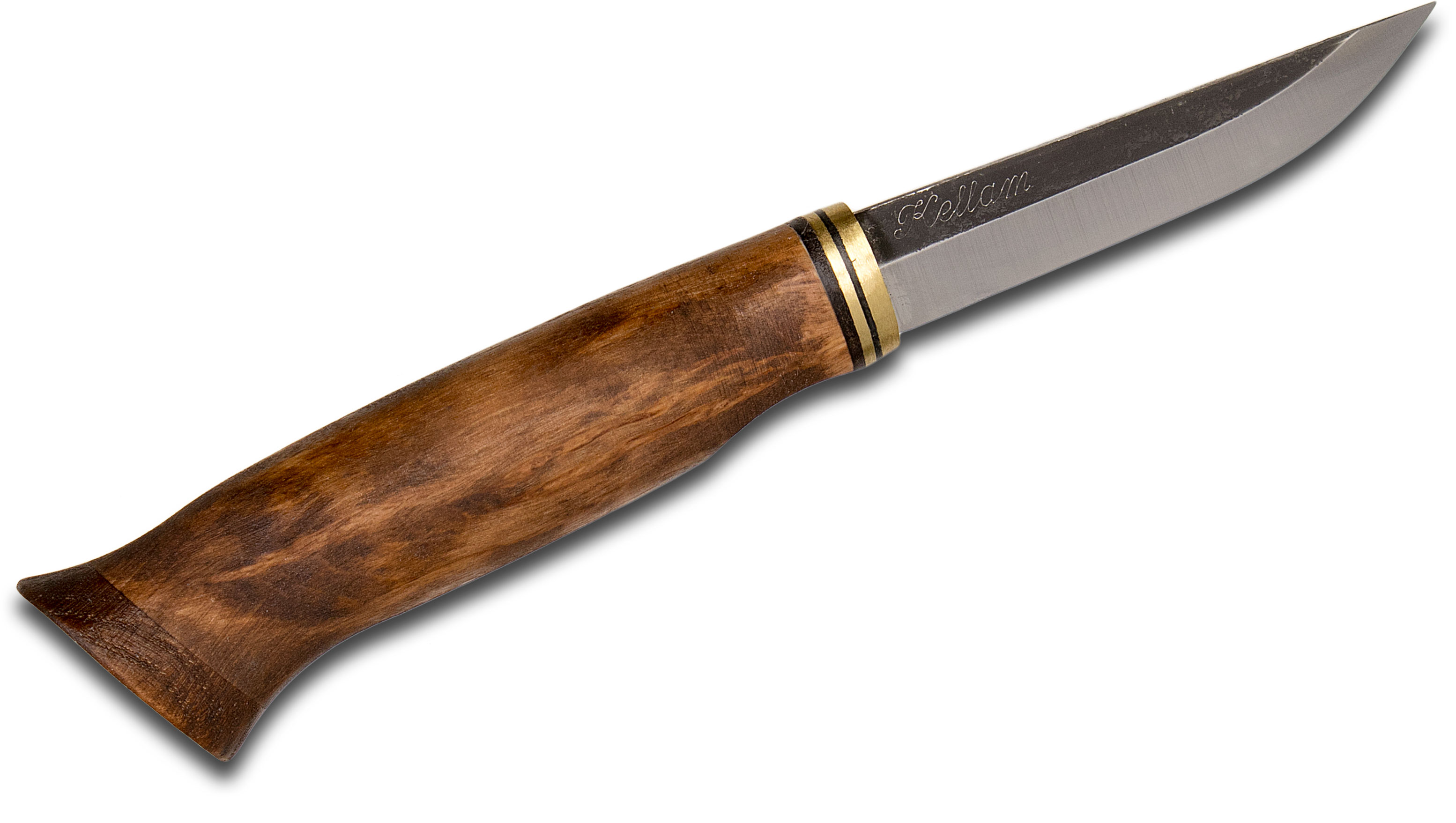 Kellam Knives Elk Couple Hunter and Skinner Set, Curly Birch Wood ...